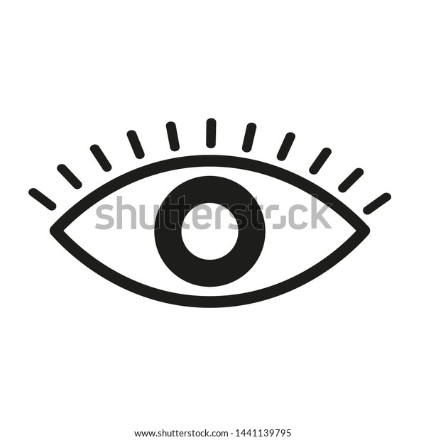 Eye Icon Symbol Vision Linear Vector Stock Vector (Royalty Free) 1441139795