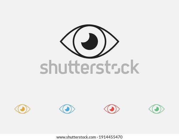 Eye Icon Vector Illustration Icon Look Stock Vector (Royalty Free ...