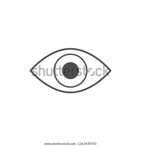 Eye Icon Vector Illustration Simple Flat Stock Vector (Royalty Free ...