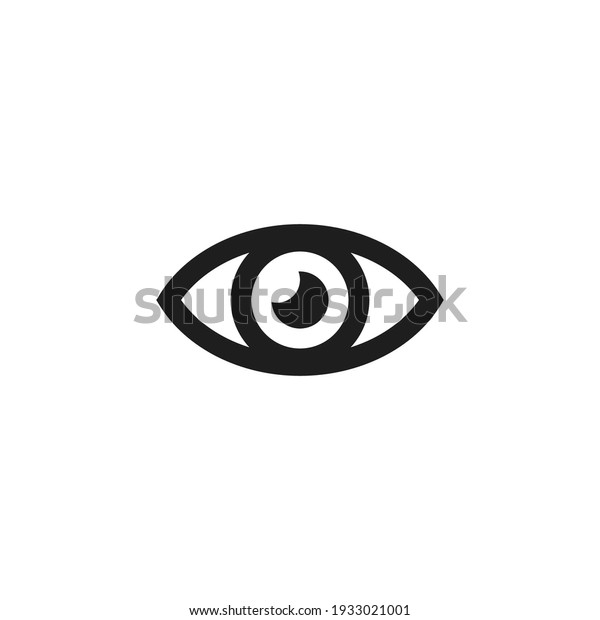 Eye Icon Vector Simple Vision Sign Stock Vector (Royalty Free ...