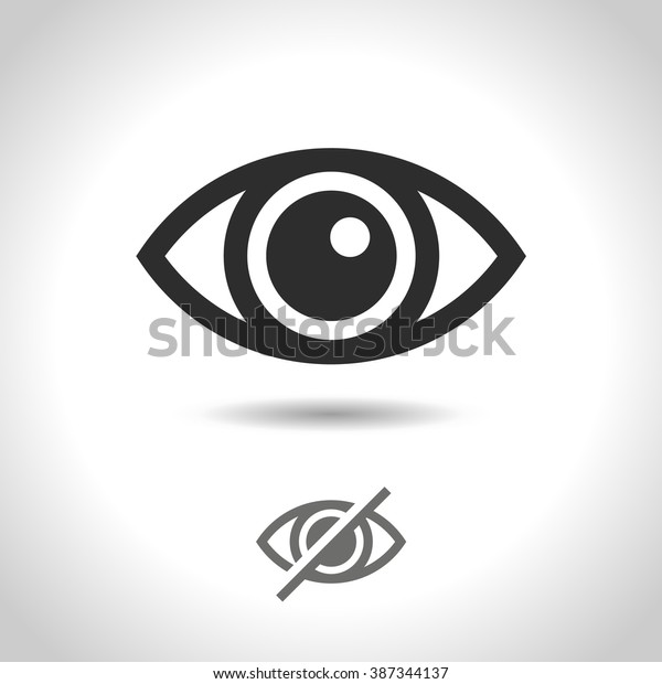 Eye Icon Visible Invisibility Symbol Vector Stock Vector (Royalty Free ...