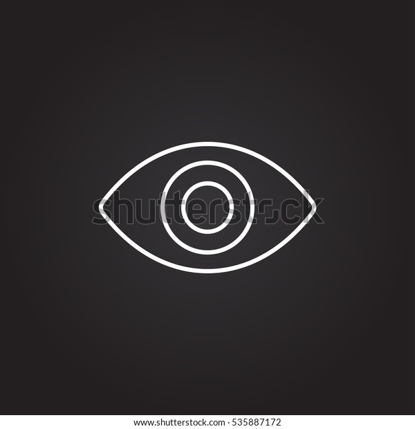 Eye Icon White Outline Icon On Stock Vector (Royalty Free) 535887172 ...