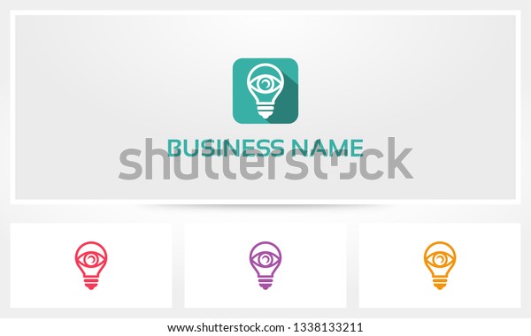 Eye Lightbulb Logo Stock Vector (Royalty Free) 1338133211 | Shutterstock