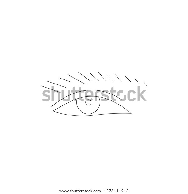 Eye Line Art Vector Design Stock Vector (Royalty Free) 1578111913 ...