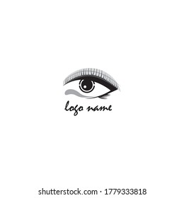 Eye Logo Illustration Black Vector Design Stock Vector (Royalty Free ...