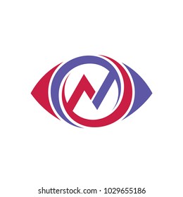 Eye Logo Letter N Initial Logo Stock Vector (Royalty Free) 1029655186 ...