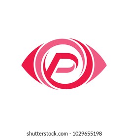 Eye Logo Letter P Initial Logo Stock Vector (Royalty Free) 1029655198 ...