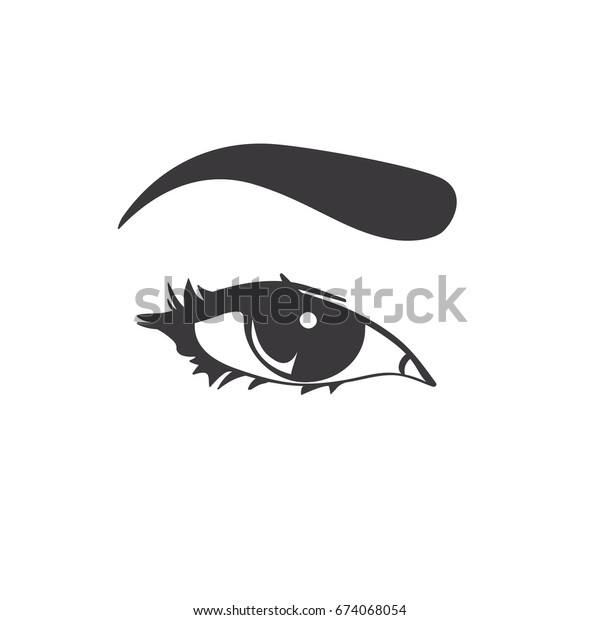 Eye Logo Typography Poster Eye Brow Stock Vector (Royalty Free ...