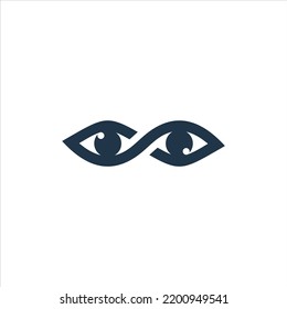 Eye Logo Vector Line Template Stock Vector (Royalty Free) 2200949541 ...