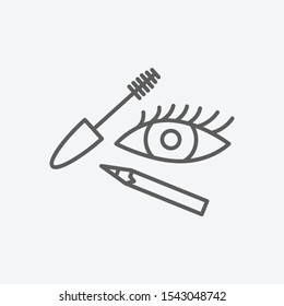 Eye Makeup Icon Line Symbol Isolated Stock Vector (Royalty Free ...