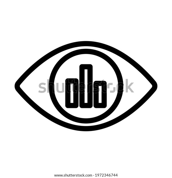 Eye Market Chart Inside Pupil Icon Stock Vector (Royalty Free ...