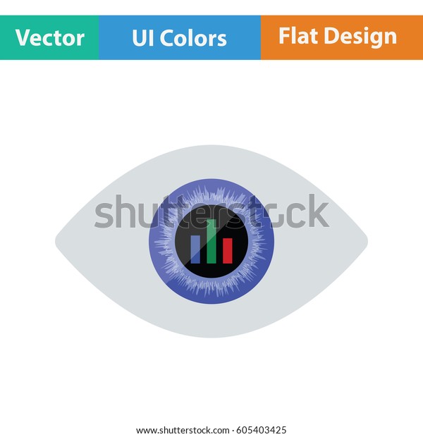 Eye Market Chart Inside Pupil Icon Stock Vector (Royalty Free ...