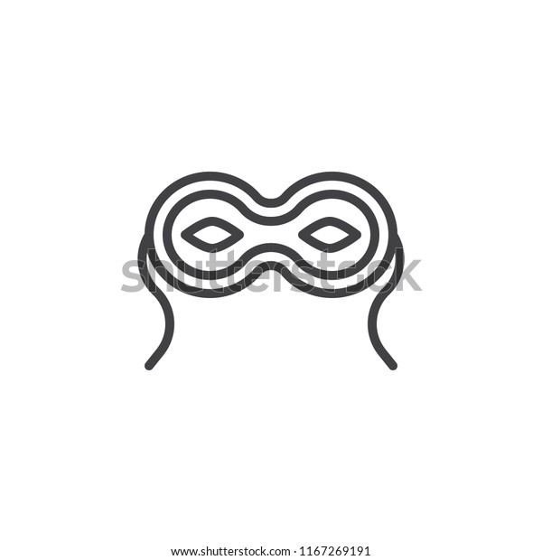 Eye Mask Outline Icon Linear Style Stock Vector (Royalty Free ...