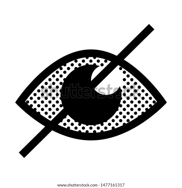 Eye Not Visible Invisible Hidden Icon Stock Vector (Royalty Free ...