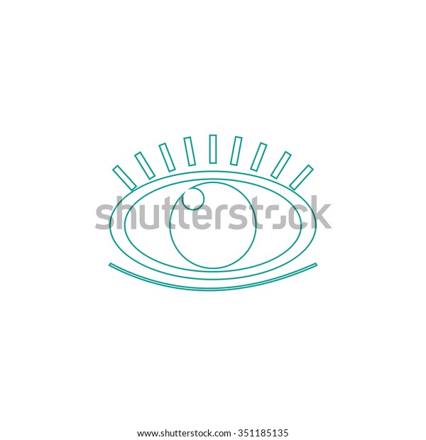Eye Outline Vector Icon On White Stock Vector (Royalty Free) 351185135 | Shutterstock