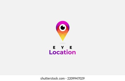 Eye Pin Location Logo Icon Design Stock Vector (Royalty Free ...