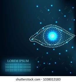 Eye Polygon Line Connecting Dots On Stock Vector (Royalty Free) 1038013183