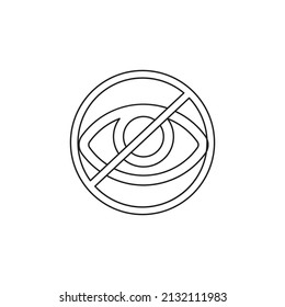 Eye Prohibited Vector Icon Blindness Stock Vector (Royalty Free ...