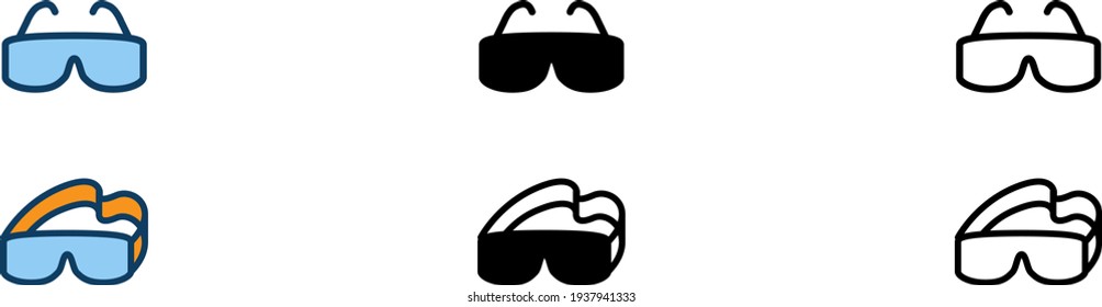 Eye Protection Icons Vector Illustrations Stock Vector (Royalty Free ...