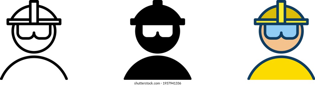 Eye Protection Icons Vector Illustrations Stock Vector (Royalty Free ...