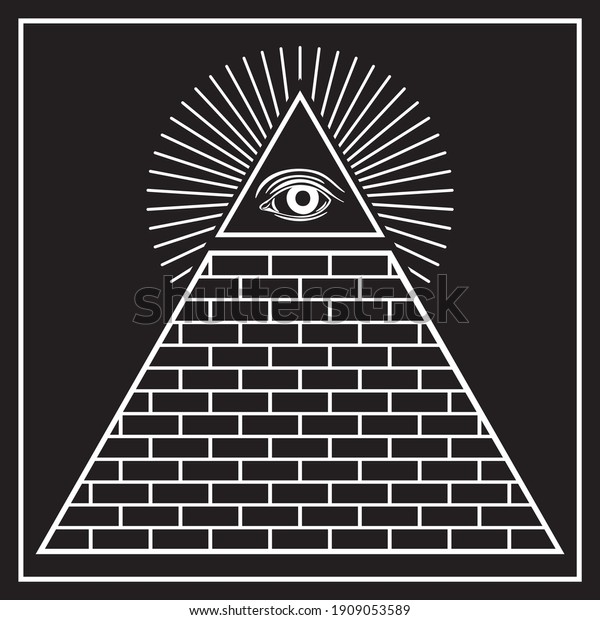 Eye Providence Pyramid Vector Illustration Stock Vector (Royalty Free ...
