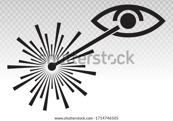 Eye Radiation Laser Beam Ray Vector Stock Vector (Royalty Free ...