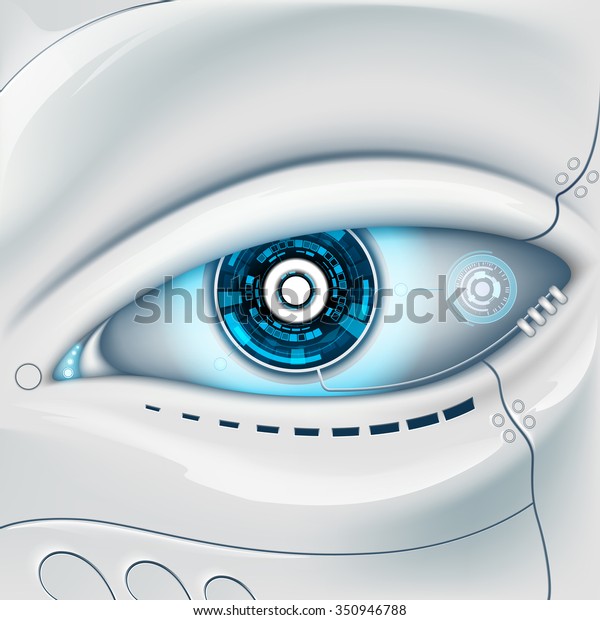 Eye Robot Futuristic Hud Interface Stock Stock Vector (Royalty Free ...