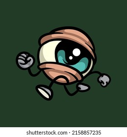 Eye Running Cartoon Vector Illustration Stock Vector (Royalty Free ...