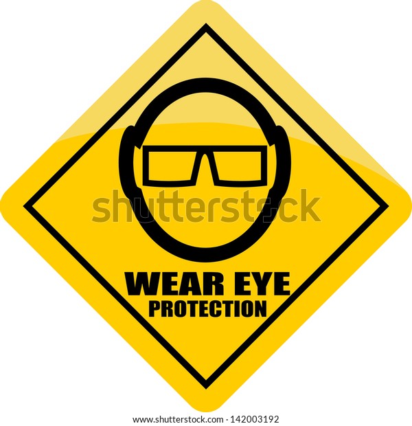 Eye Safety Warning Sticker Stock Vector (Royalty Free) 142003192 ...