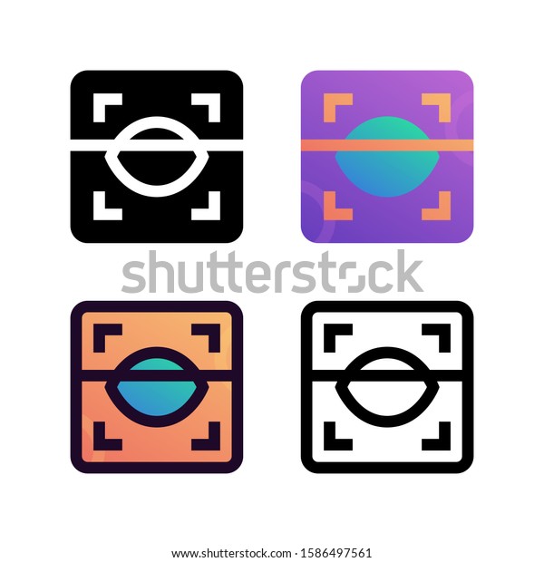 Eye Scan Logo Icon Design Four Stock Vector (Royalty Free) 1586497561 ...