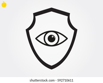 Eye Shield Badge Vector Illustration Eps10 Stock Vector (Royalty Free ...