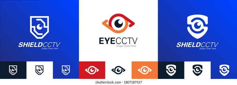 Eye Shield Shaped Logo Symbol Template Stock Vector (Royalty Free ...