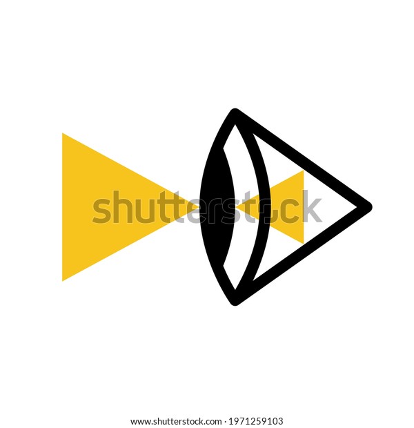 Eye Side Icon On White Background Stock Vector (Royalty Free ...