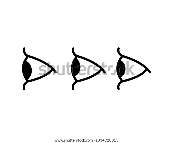Eye Side Icon Vector Illustration Stock Vector (Royalty Free) 1034920813