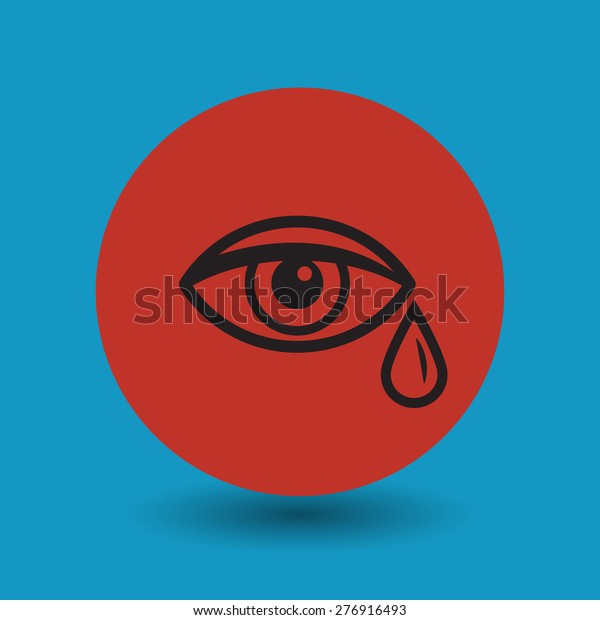 Eye Teardrop Symbol Vector Illustration Stock Vector (Royalty Free ...