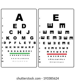 Eye Test Chart Stock Vector (Royalty Free) 193385624 | Shutterstock