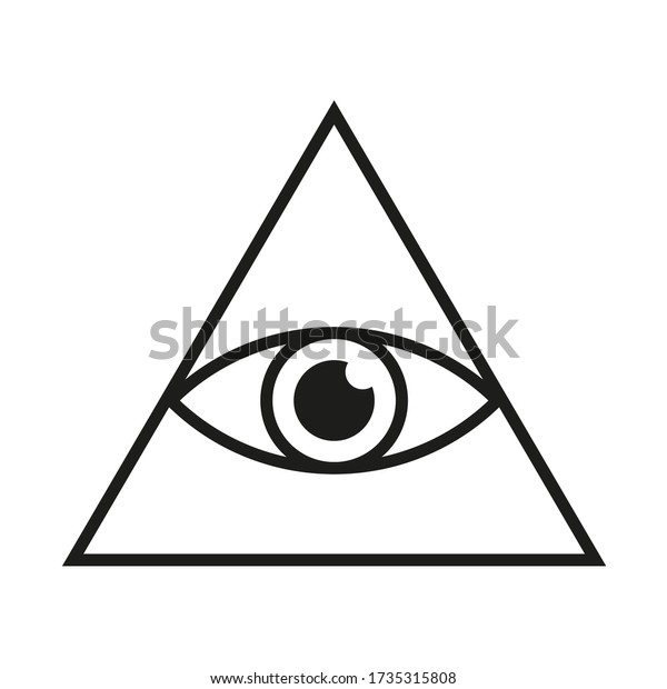 Eye Triangle All Seeing Eye Pyramid Stock Vector (Royalty Free ...