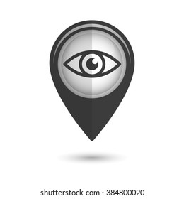 Realistic Color Pointer Eye Isolated Illustration Stock Vector (Royalty ...