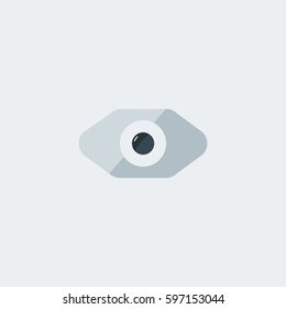 Eye Vector Icon Symbol Gray Eye Stock Vector (Royalty Free) 597153044 ...