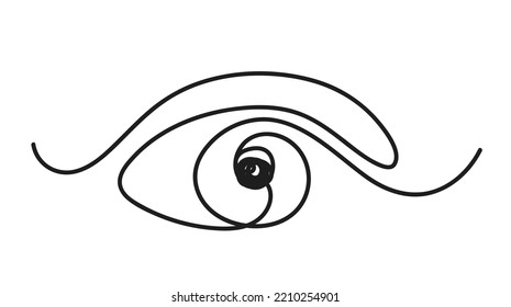 Eye Vector Illustration One Line Art Stock Vector (Royalty Free ...