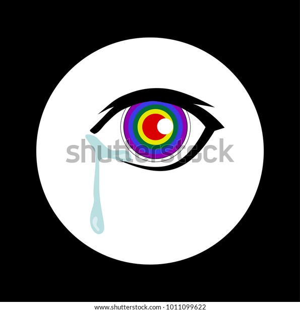 Eye Vector Rainbow Colorful Eyeball Teardrop Stock Vector (Royalty Free ...