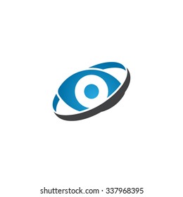 Eye Vision Icon Logo Circle Swoosh Stock Vector (Royalty Free ...