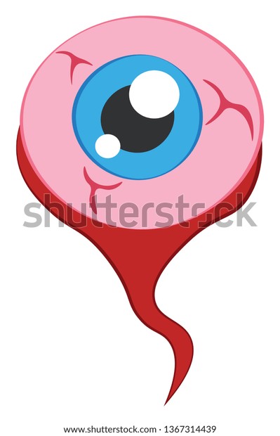 Eyeball Blue Pupil Vector Color Illustration Stock Vector (Royalty Free ...