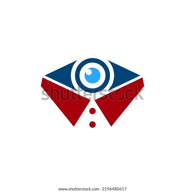 Eyeball Combination Collar Minimalist Elegant Style Stock Vector ...