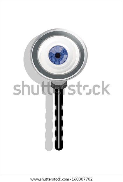 Eyeball Magnifying Glass Stock Vector (Royalty Free) 160307702 ...