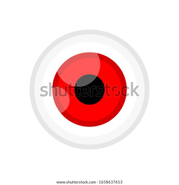 Eyeball Red Color Isolated On White Stock Vector (Royalty Free ...