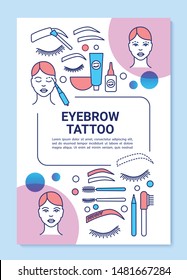 Eyebrow Tattoo Poster Template Layout Eye Stock Vector (Royalty Free ...
