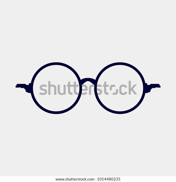 Eyeglasses Icon Vector Illustration Round Glasses Stock Vector (Royalty ...