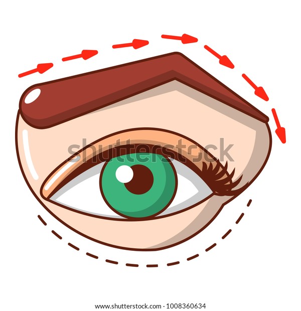 Eyelid Elevation Icon Cartoon Illustration Eyelid Stock Vector (Royalty ...