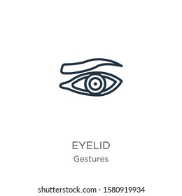 Eyelid Icon Thin Linear Eyelid Outline Stock Vector (Royalty Free ...